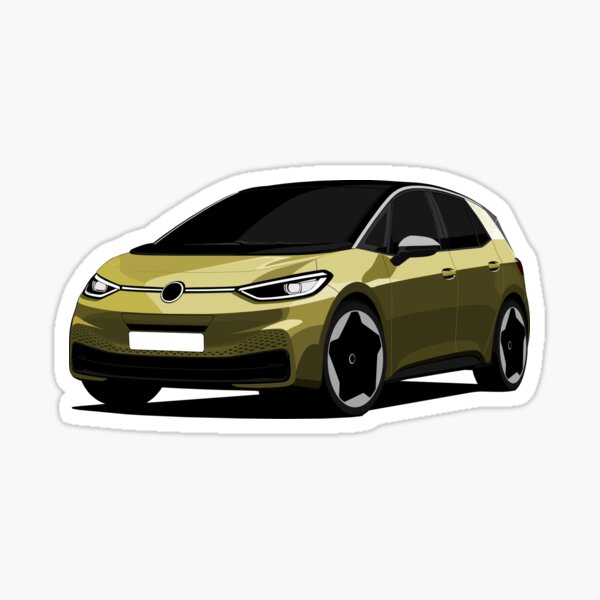 "Electric Car" Sticker by AUTO-ILLUSTRATE | Redbubble