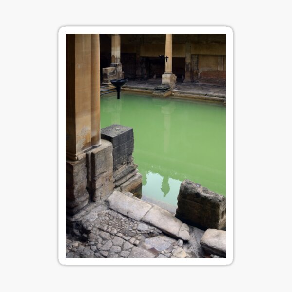 "Roman Baths, The Great Bath" Sticker for Sale by JonDelorme | Redbubble