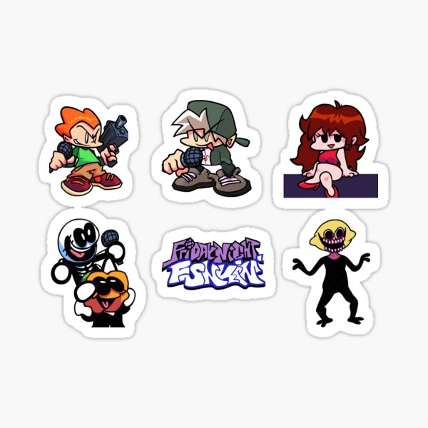 "Friday Night Funkin pack of six stickers" Sticker for Sale by ...