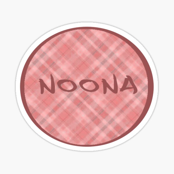 "NOONA CIRCLE - PINK PLAID" Sticker for Sale by CynthiaAd | Redbubble