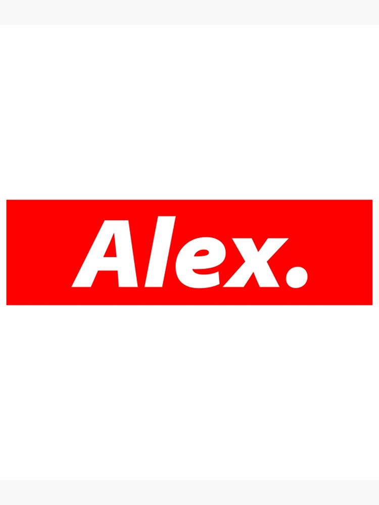 Póster «Sudadera con capucha Alex - Red Box Logo Nombre personalizado ...