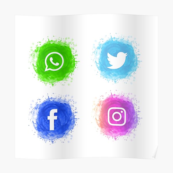 "Social media icons" Poster by MKSachin | Redbubble