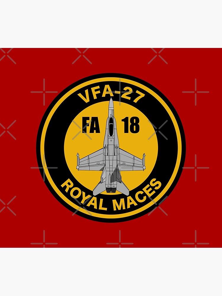 "F/A-18 Hornet - VFA-27 Royal Maces Patch" Art Print for Sale by ...