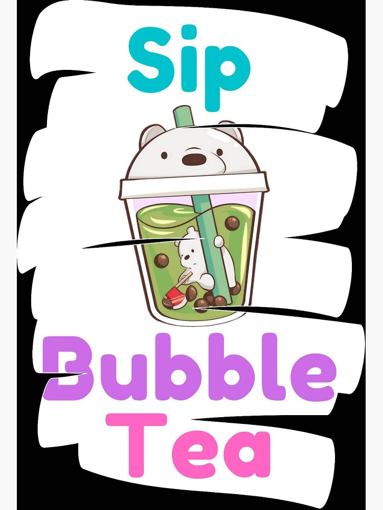 "sip bubble tea" Sticker for Sale by Alexartist7 | Redbubble
