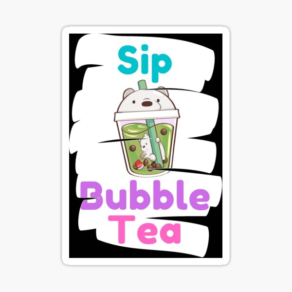 "sip bubble tea" Sticker for Sale by Alexartist7 | Redbubble