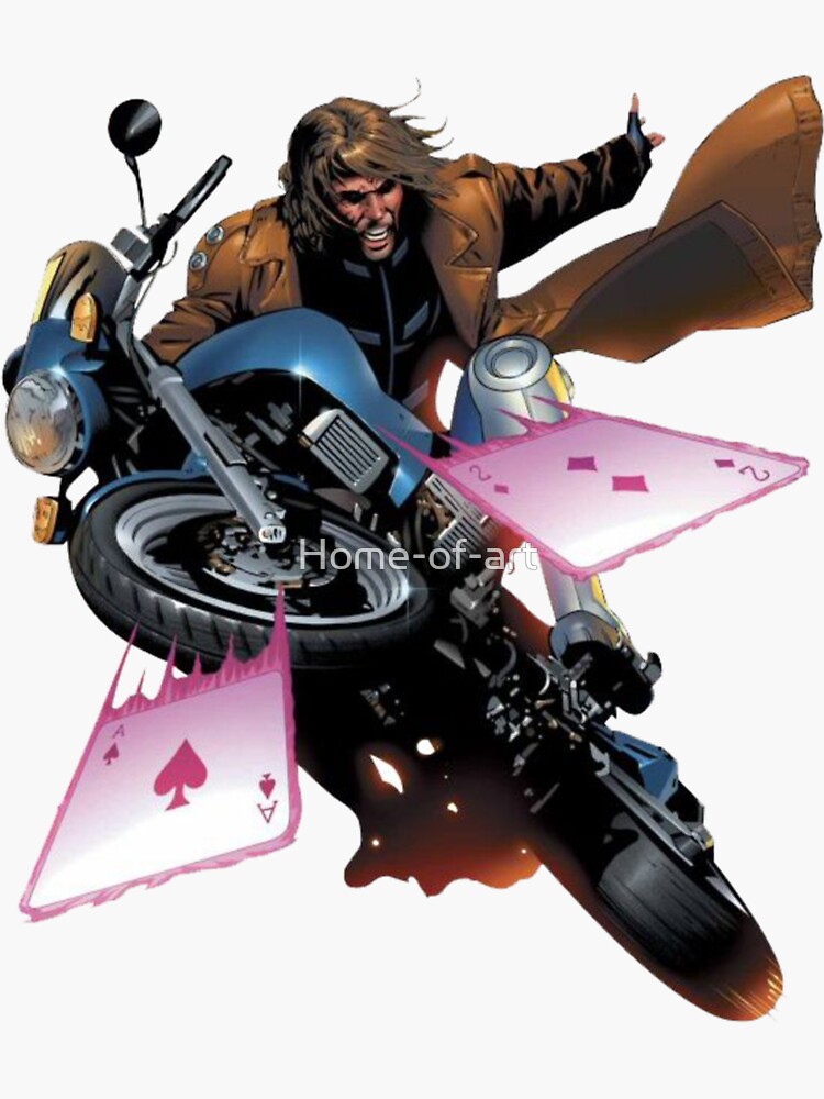 "Gambit Motorcycle " Sticker for Sale by Home-of-art | Redbubble