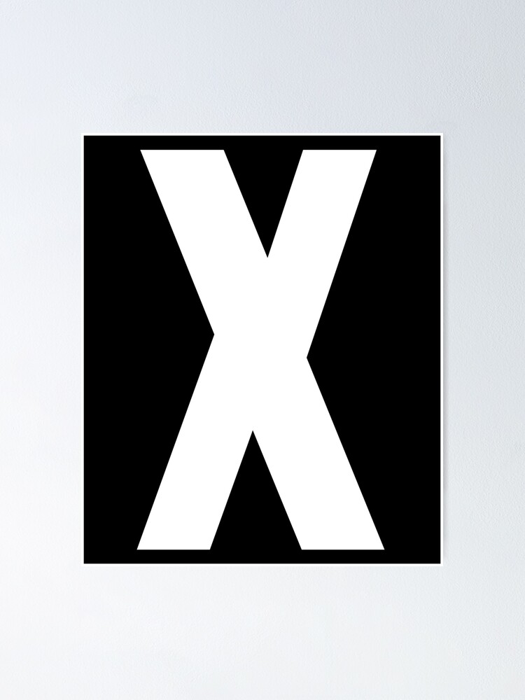 Póster «Letra "X" del ABC. Letra X.» de LetterBase | Redbubble