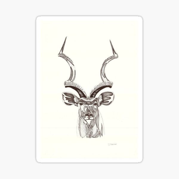 "Africa Kudu" Sticker for Sale by WiKR | Redbubble