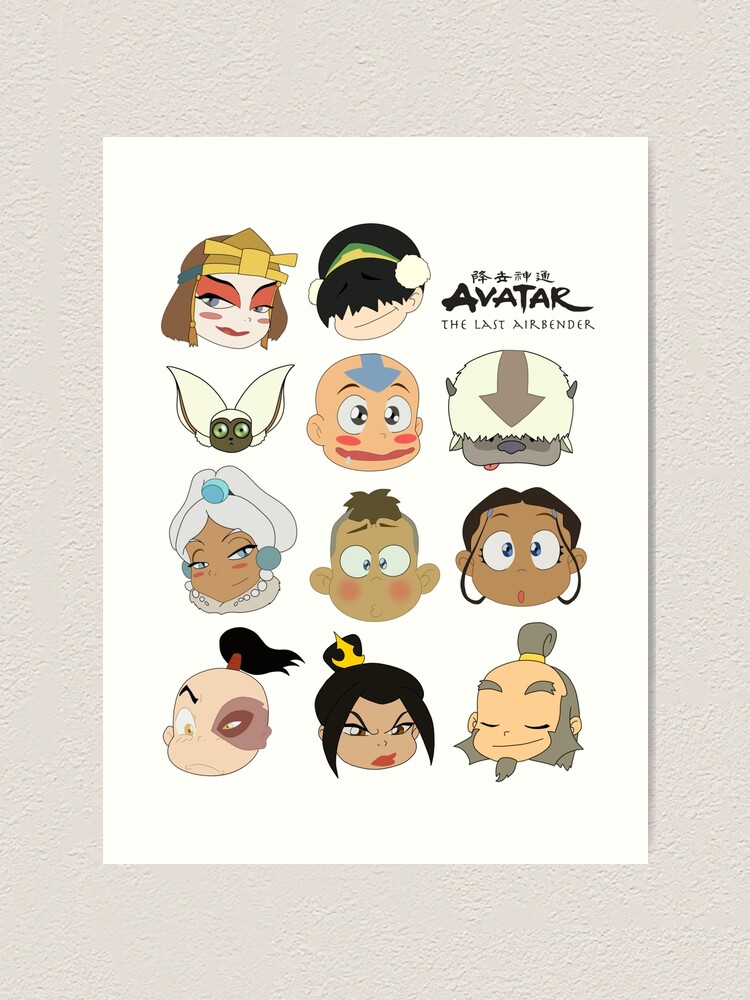 "Chibi Avatar the Last Airbender Characters" Art Print for Sale by ...