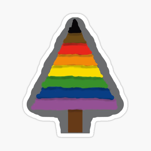 "Gay Pride Tree" Sticker by KingdomFantasy | Redbubble