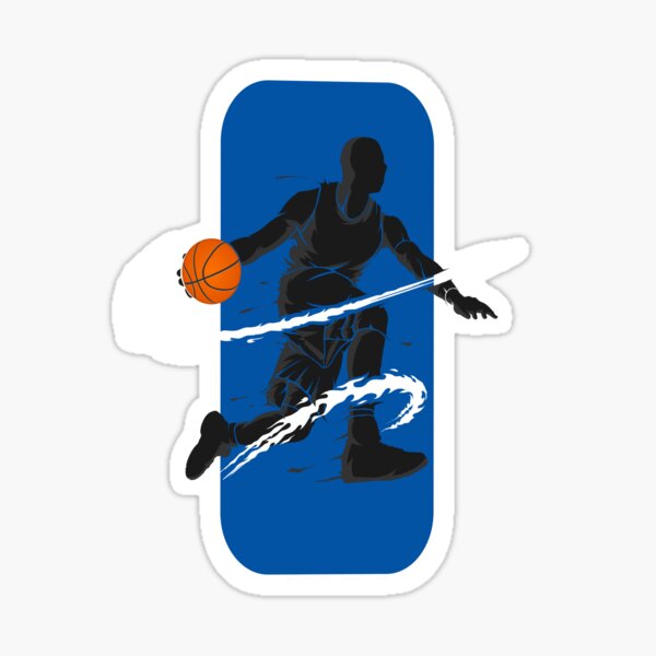 "Faceless Basketball Player NBA Logo Parody" Sticker for Sale by ...