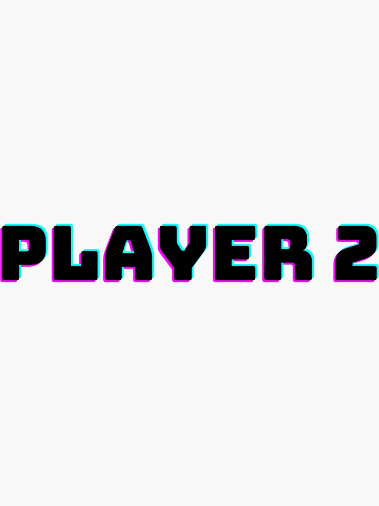 "Quotation marks Player 2 "Player 2"" Sticker by Uncustomary | Redbubble