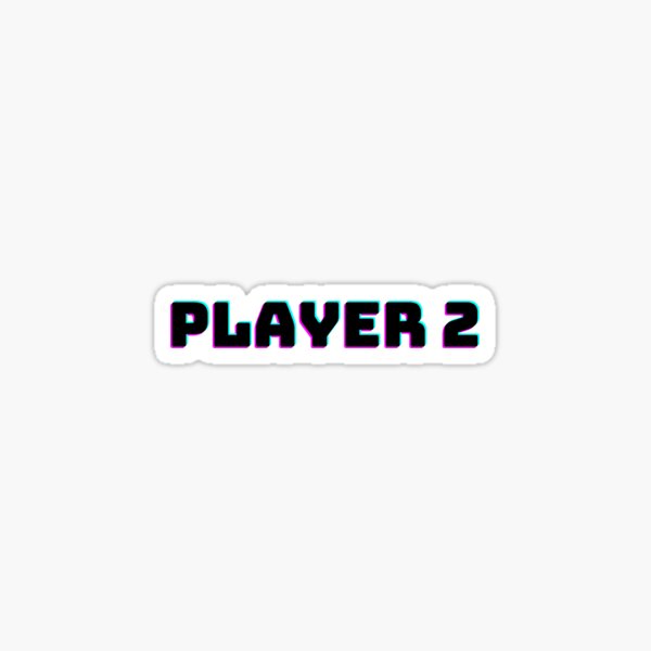 "Quotation marks Player 2 "Player 2"" Sticker by Uncustomary | Redbubble