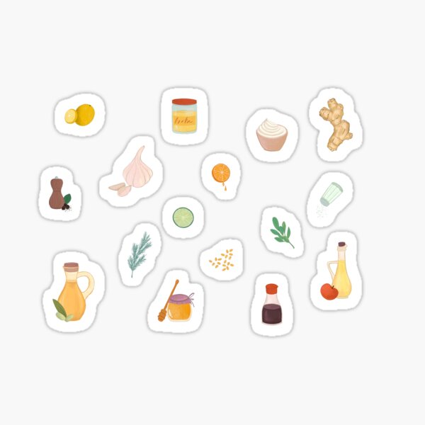 "salad dressing sticker pack" Sticker for Sale by MArtsDraw | Redbubble