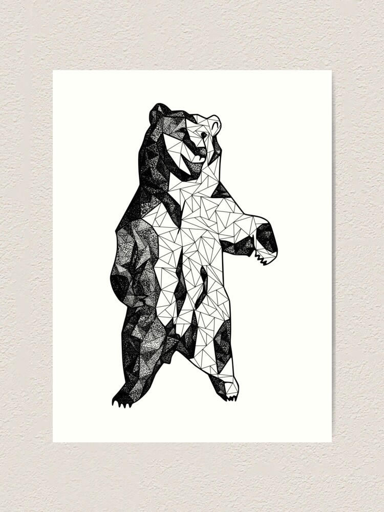 "Geometric Bear" Art Print for Sale by VoiceArt | Redbubble