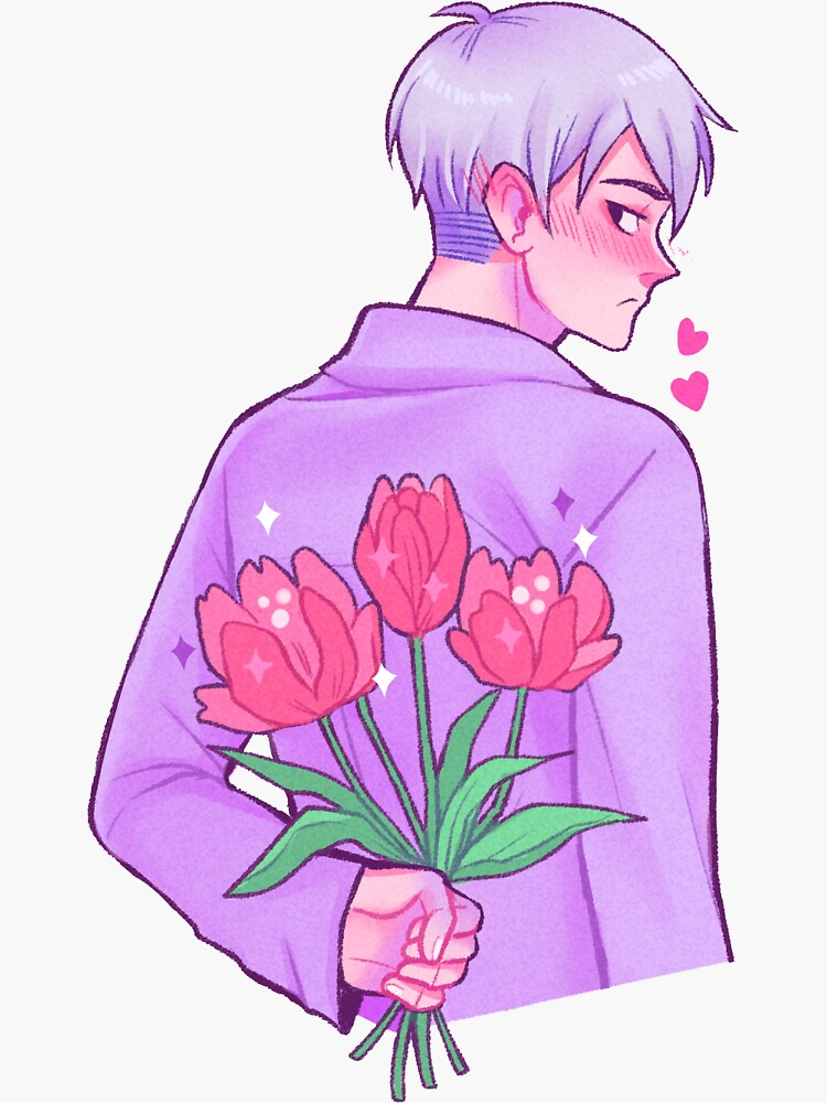 "Blush Boy Sticker" Sticker for Sale by ploless | Redbubble