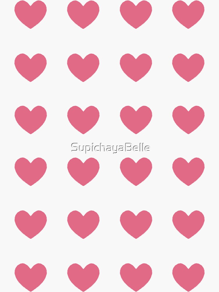 "Pink Heart Sticker Pack" Sticker by SupichayaBelle | Redbubble