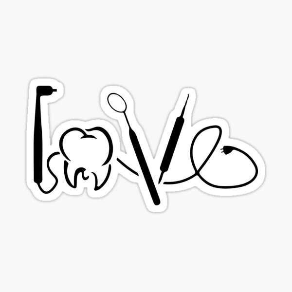 " Dentist love- dentist day, gift for dentist " Sticker for Sale by ...