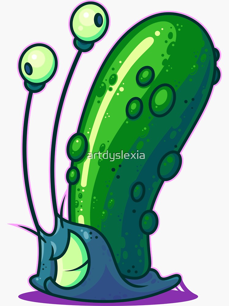 "Pickle, The Snail" Sticker for Sale by artdyslexia | Redbubble