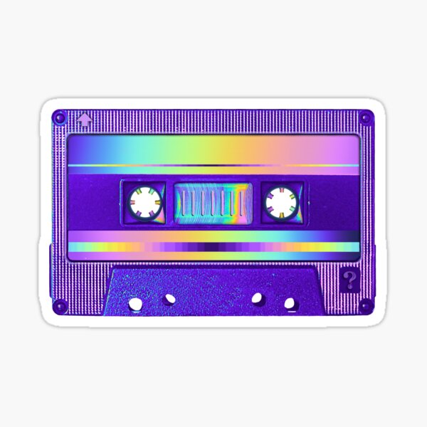 "Extreme Purple Cassette Tape" Sticker for Sale by dinaaaaaah | Redbubble