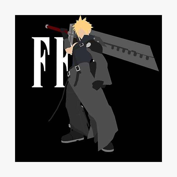 "Cloud Strife Vector/Minimalist (Advent Children, White Logo ...