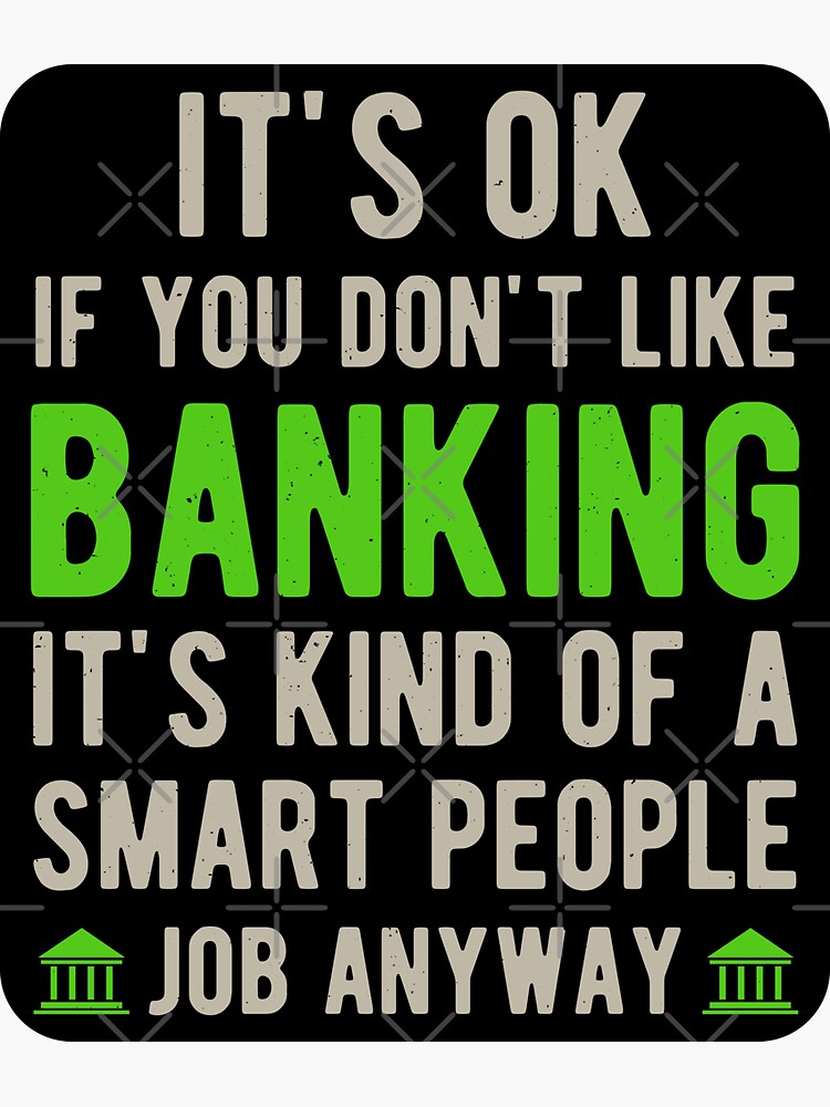 "Funny Banker" Sticker for Sale by artworkbyrihen | Redbubble
