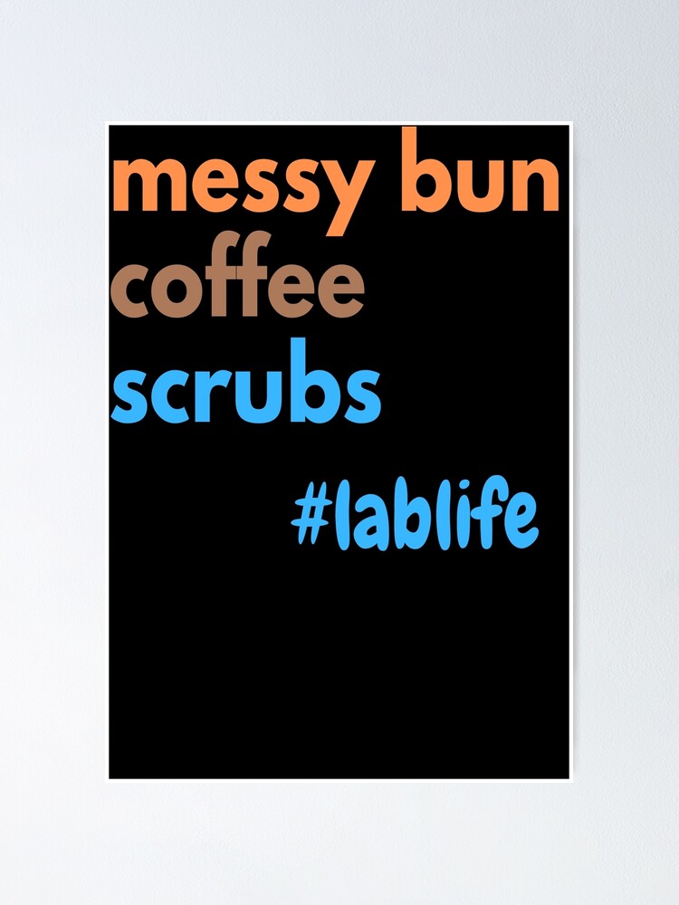Póster «exfoliante de café con bollo desordenado LABLIFE Micro» de ...