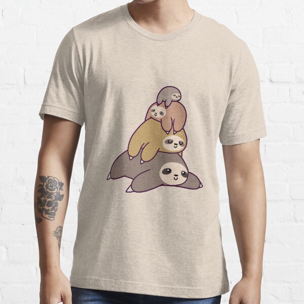 "Sloth Stack" T-shirt for Sale by SaradaBoru | Redbubble | sloth t ...