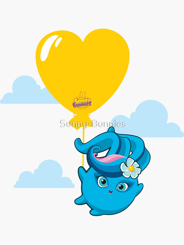 "Sunny Bunnies - Shiny's Balloon!" Sticker by Sunny-Bunnies | Redbubble