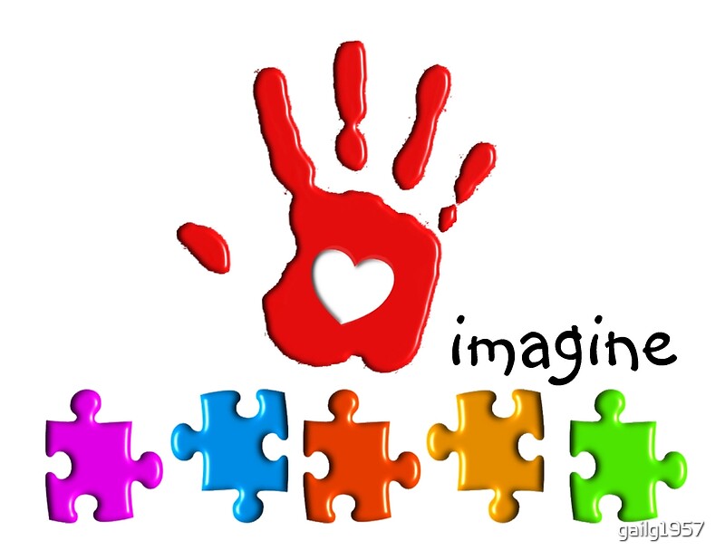 "Autism Awareness Childs Hand" by Gail Gabel, LLC | Redbubble