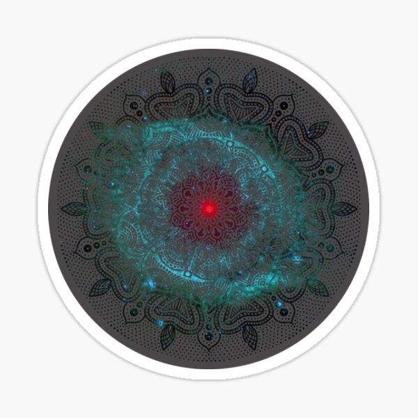 "Helix Nebula Mandala" Sticker for Sale by TheLeftieDesign | Redbubble