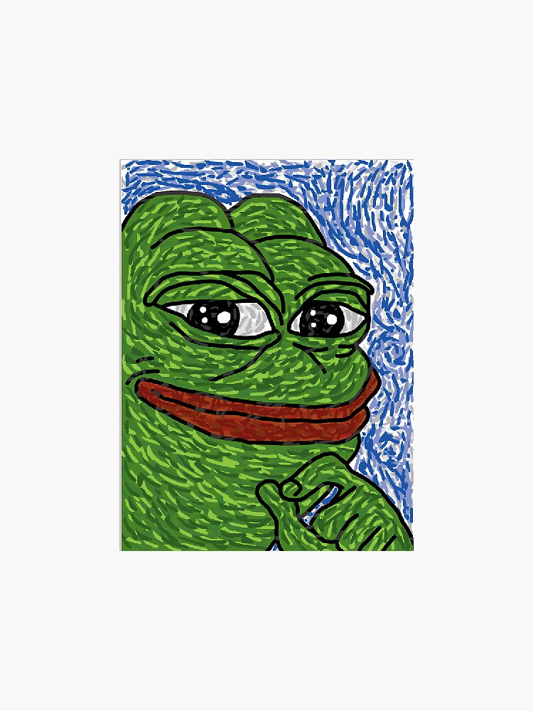 "Van Gogh Pepe the Frog" Sticker for Sale by Qualiesin | Redbubble