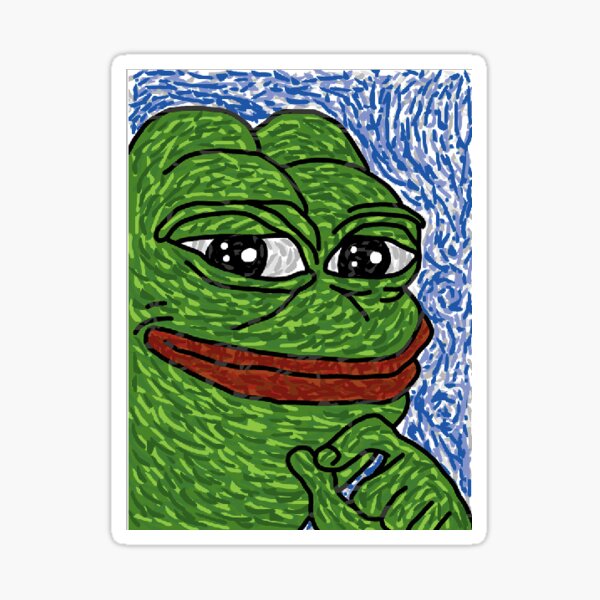 "Van Gogh Pepe the Frog" Sticker for Sale by Qualiesin | Redbubble