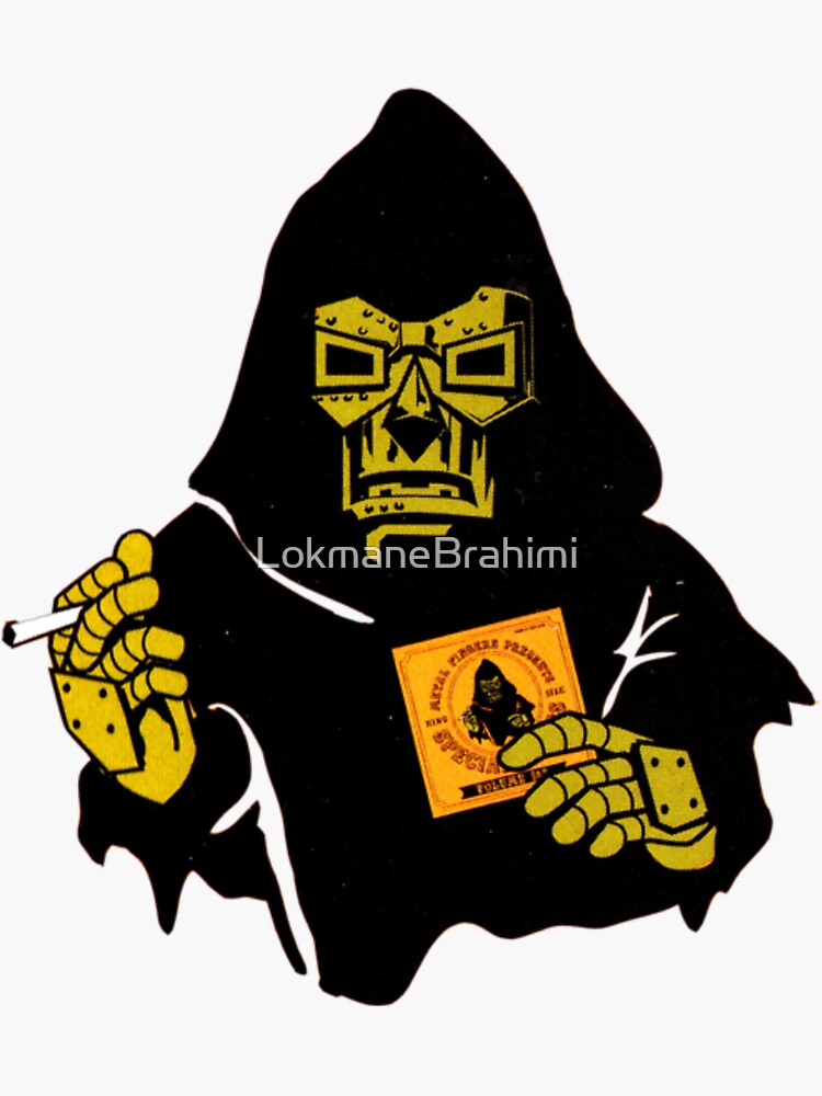 "MF DOOM :)" Sticker for Sale by LokmaneBrahimi | Redbubble
