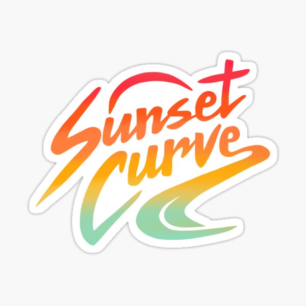 "Sunset curve logo color" Sticker for Sale by justinecndraw | Redbubble