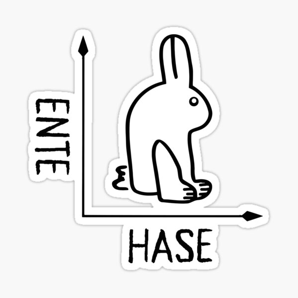 "Wittgenstein's Duck Rabbit - Optical Illusion Gift in german" Sticker ...