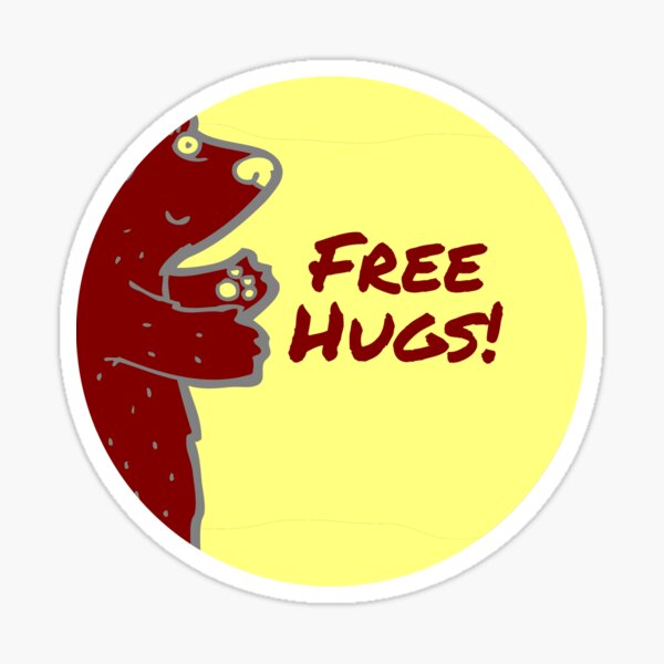"Free Hugs" Sticker for Sale by travelpicspro | Redbubble