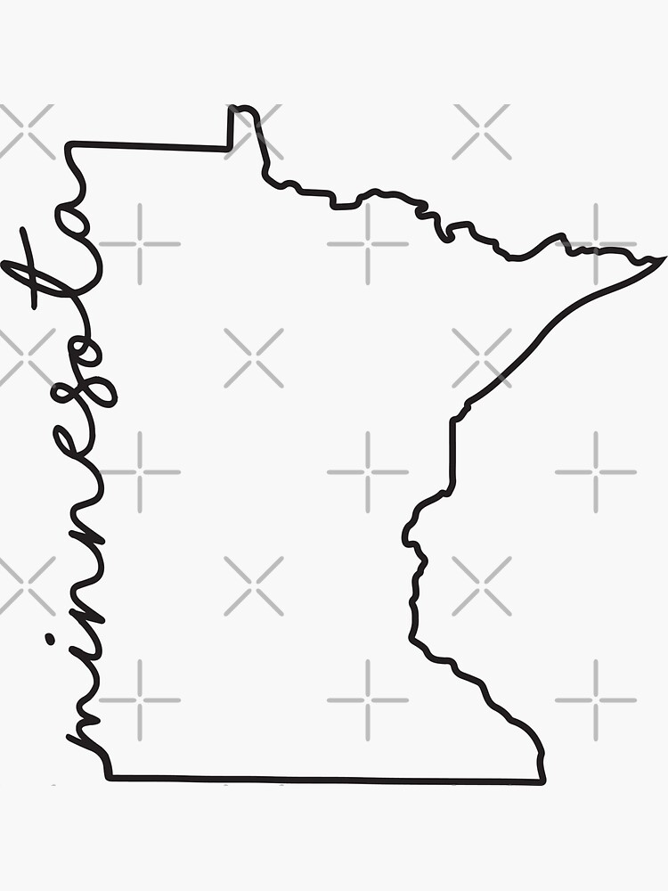"Minnesota Script" Sticker for Sale by LF-Designs- | Redbubble