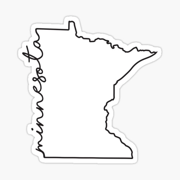 "Minnesota Script" Sticker for Sale by LF-Designs- | Redbubble