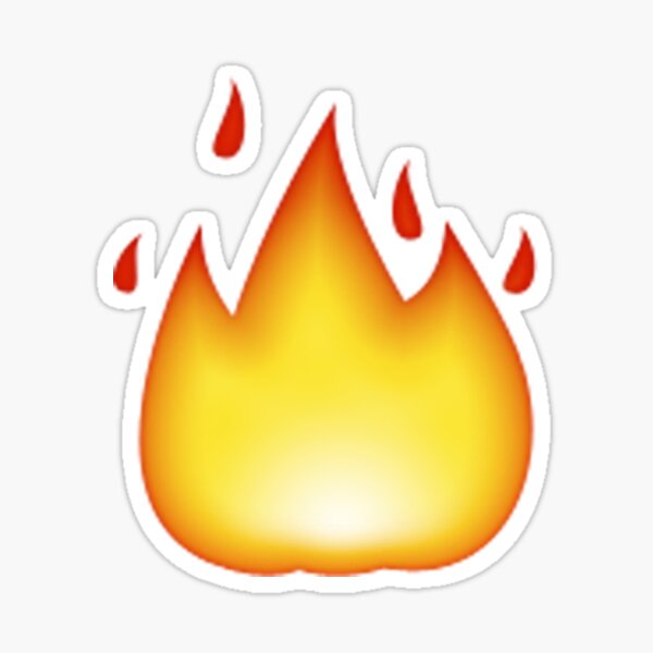 Sticker: Fire Emoji | Redbubble