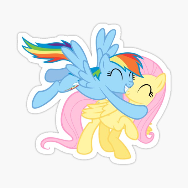 "Fluttershy & Rainbow Dash Vector" Sticker for Sale by tigresss | Redbubble