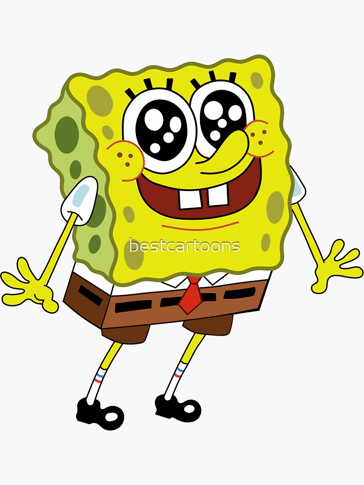 "Cute Spongebob Sticker" Sticker for Sale by bestcartoons | Redbubble