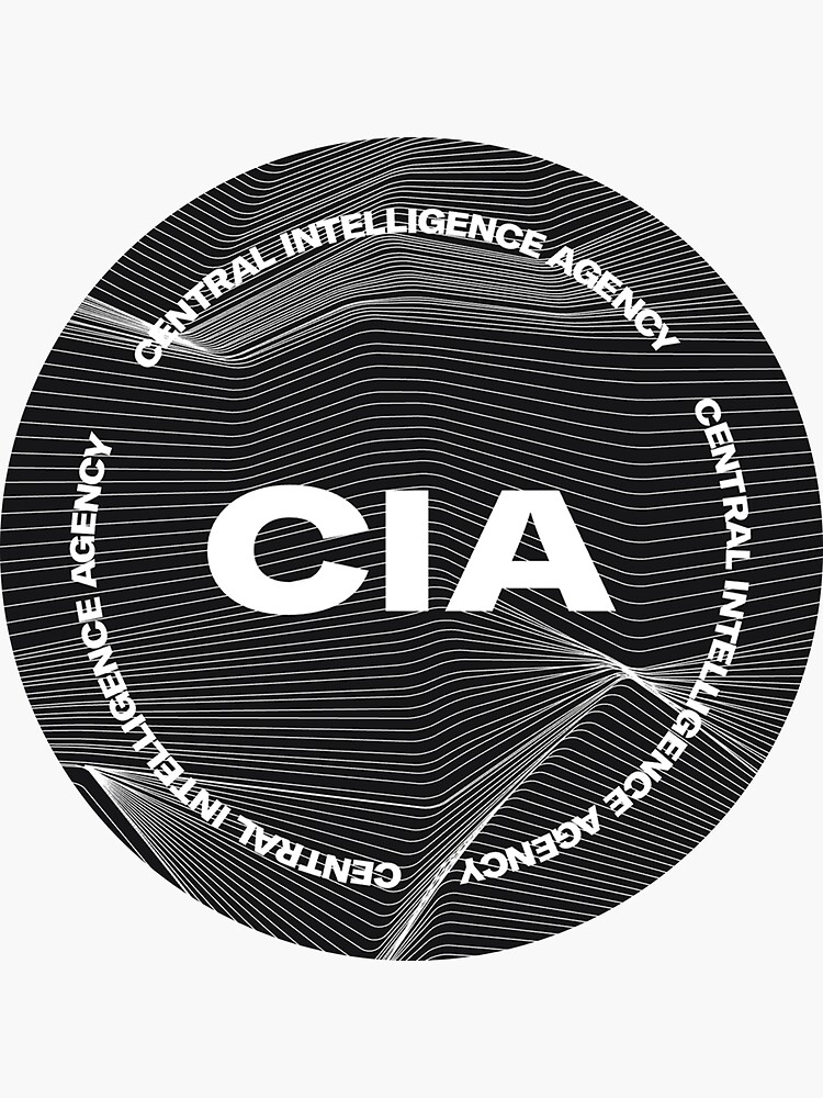 "New CIA logo design" Sticker by mildlyironic | Redbubble
