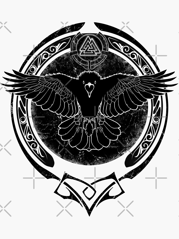 "Crow" Sticker for Sale by NicGrayGraphic | Redbubble