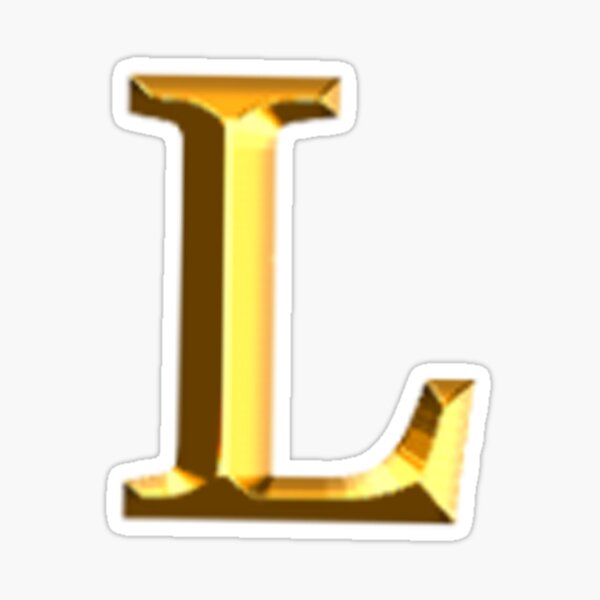 "Gold Upper Case Letter L" Sticker for Sale by molamode | Redbubble