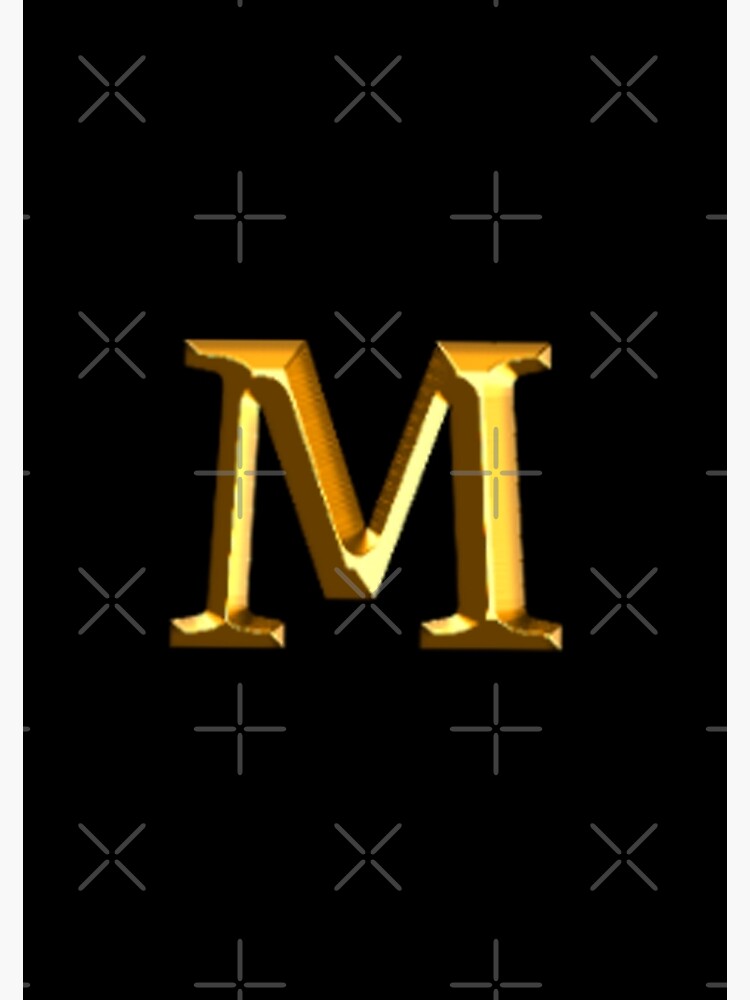 Póster «Letra mayúscula dorada M» de molamode | Redbubble