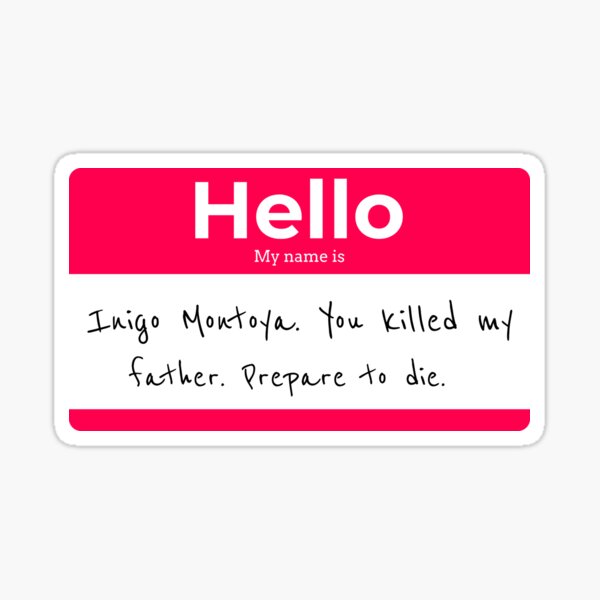 "Hello My Name Is" Sticker for Sale by Fresh-Beans-Art | Redbubble