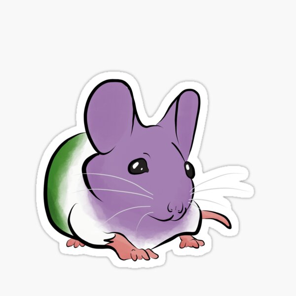 "Genderqueer Pride Mouse" Sticker for Sale by Oni4219 | Redbubble