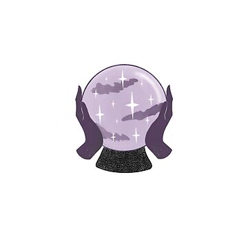 "crystal ball" Sticker for Sale by acolagrecs | Redbubble