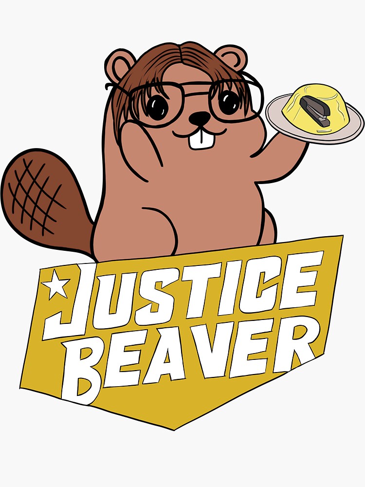 "Justice Beaver " Sticker for Sale by JocelynShirar | Redbubble